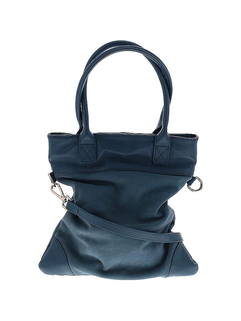 Erica Anenberg 100% Leather Solid Blue Leather Satchel One Size - 78% ...