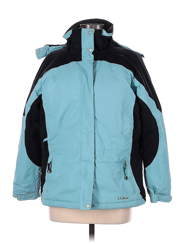 L.L.Bean 100% Nylon Teal Track Jacket Size M (Petite) - 53% off | thredUP