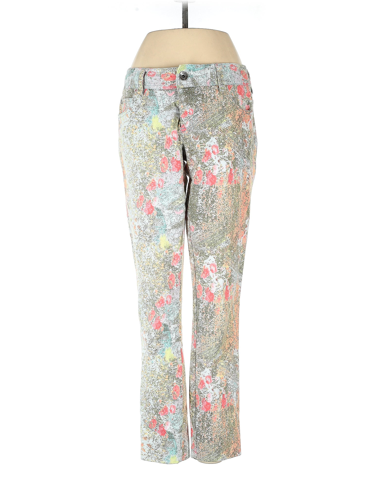 Alice Olivia Floral Jacquard Floral Motif Acid Wash Print Damask