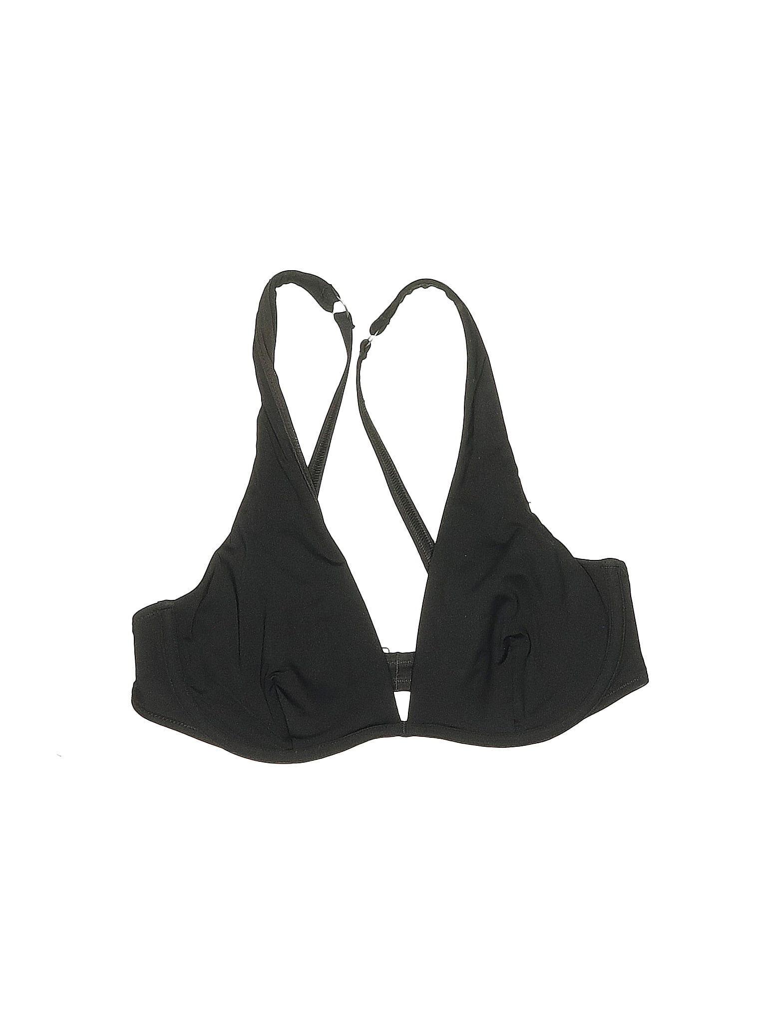 Athleta Solid Black Bra Cup Plunge Bikini Top Size XS (32B) - 50% off ...