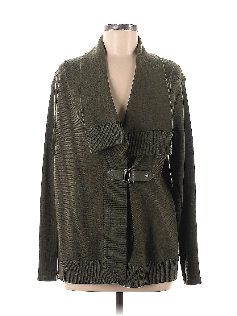Carlisle Color Block Solid Green Cardigan Size M - 81% off | thredUP