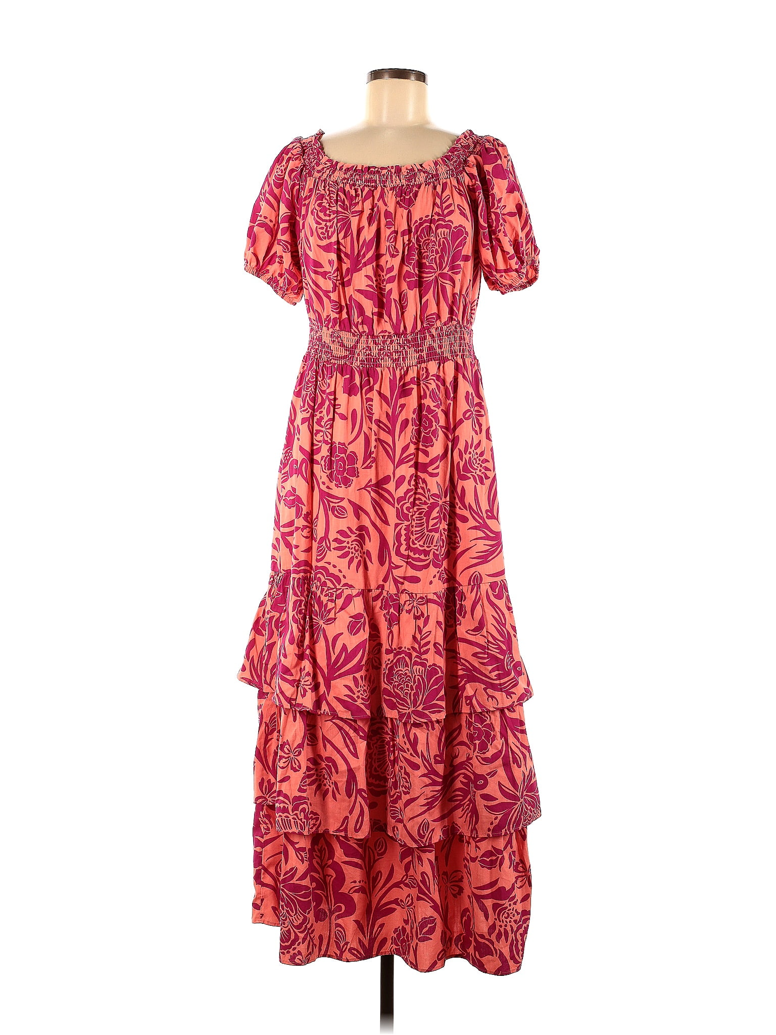 Knox Rose Multi Color Burgundy Casual Dress Size M 36 Off Thredup