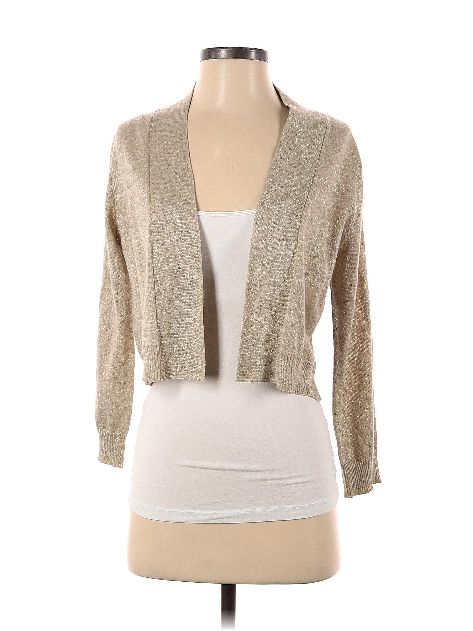 Calvin Klein Color Block Solid Tan Shrug Size S - 64% off | thredUP
