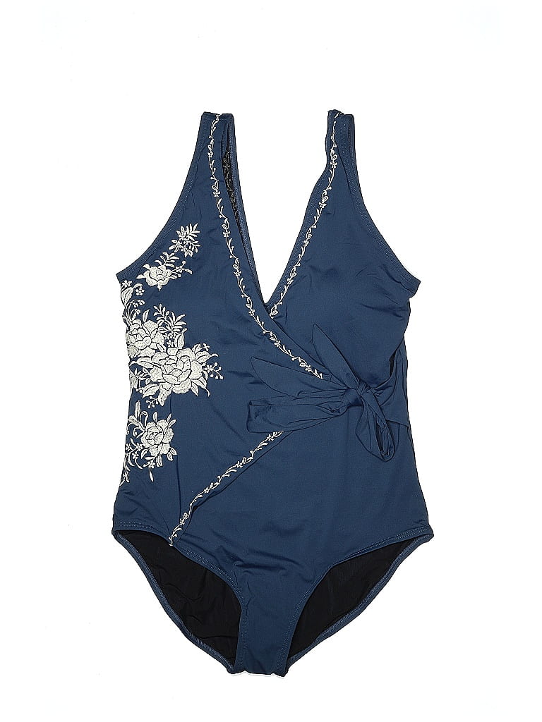 Sundance Solid Navy Blue One Piece Swimsuit Size L - 71% off | thredUP
