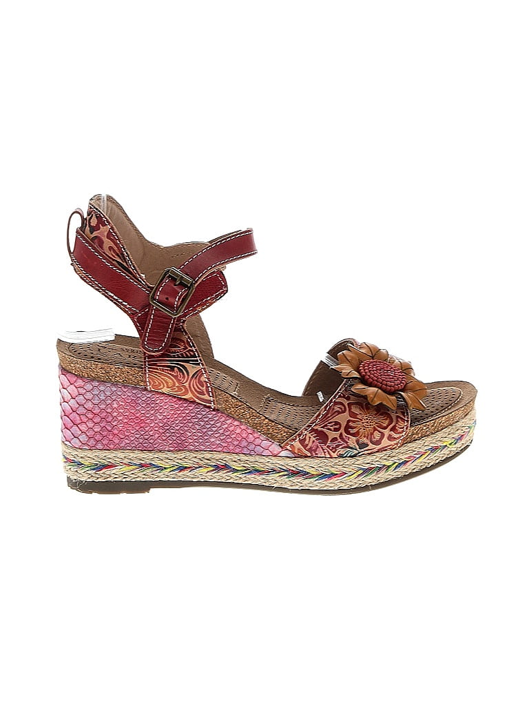 Spring Step 100% Leather Multi Color Red Wedges Size 38 (EU) - 64% off ...