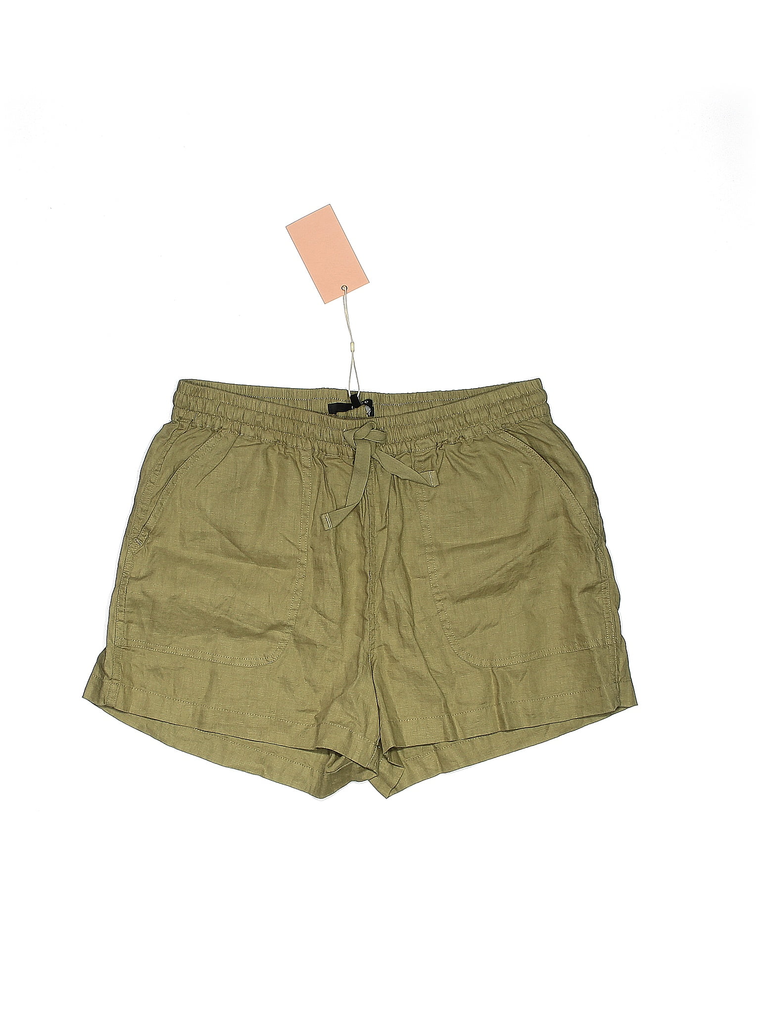 Quince 100% Linen Solid Green Shorts Size M - 50% off | thredUP