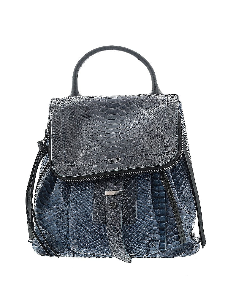 Botkier 100% Leather Snake Print Blue Leather Backpack One Size - 71% ...