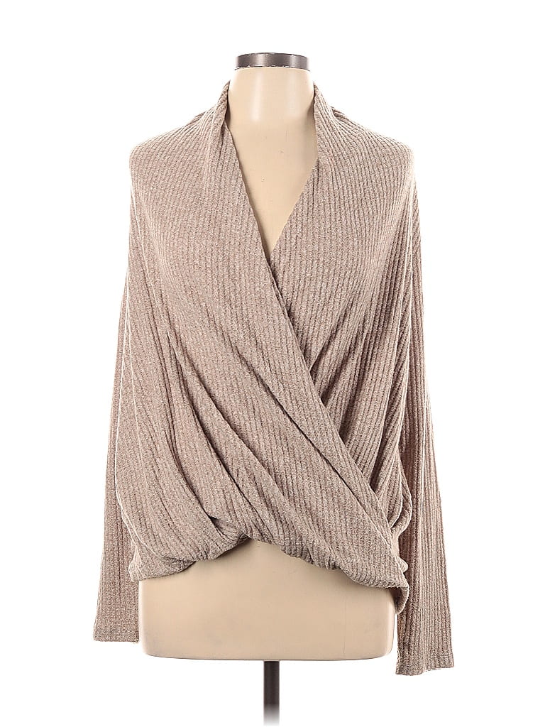 Akemi + Kin Color Block Tan Pullover Sweater Size M - 70% off | thredUP