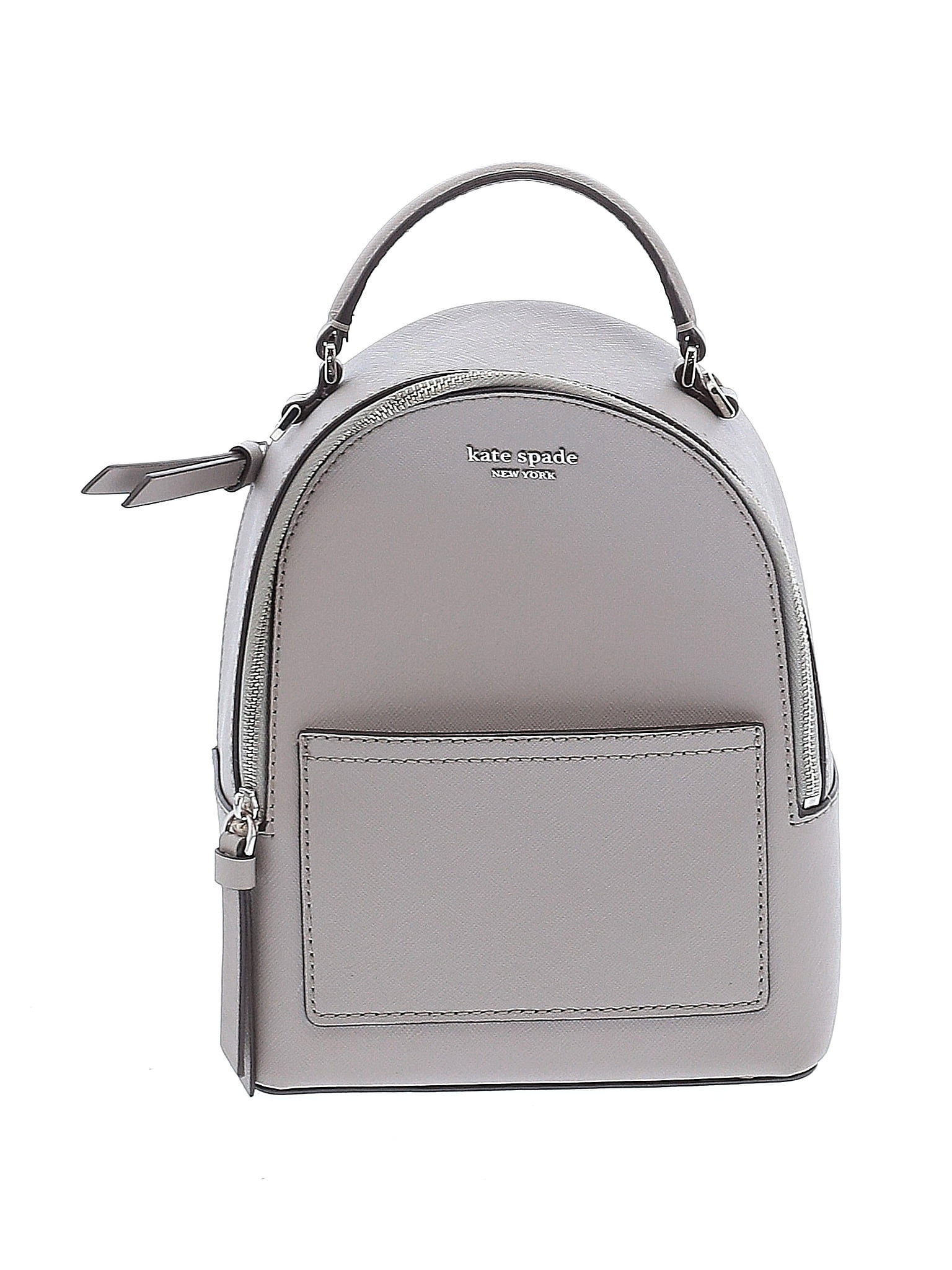 Kate Spade New York Solid Gray Leather Backpack One Size - 68% off ...