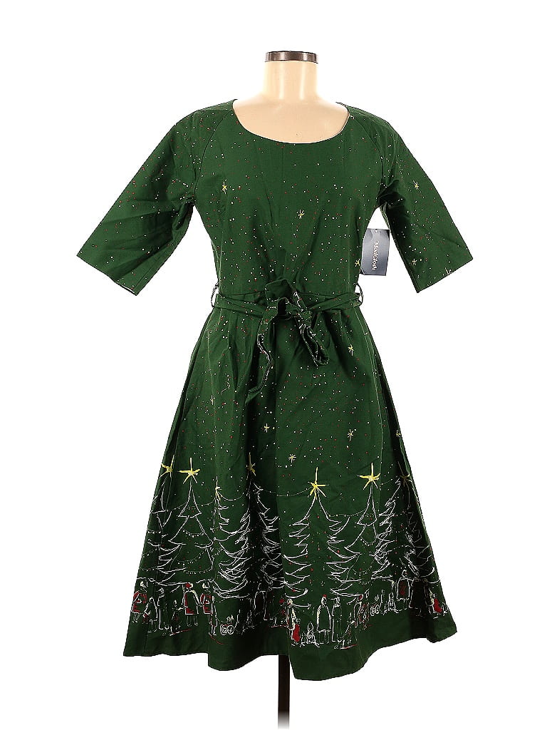 Palava 100% Organic Cotton Green Casual Dress Size 12 (UK) - 73% off ...