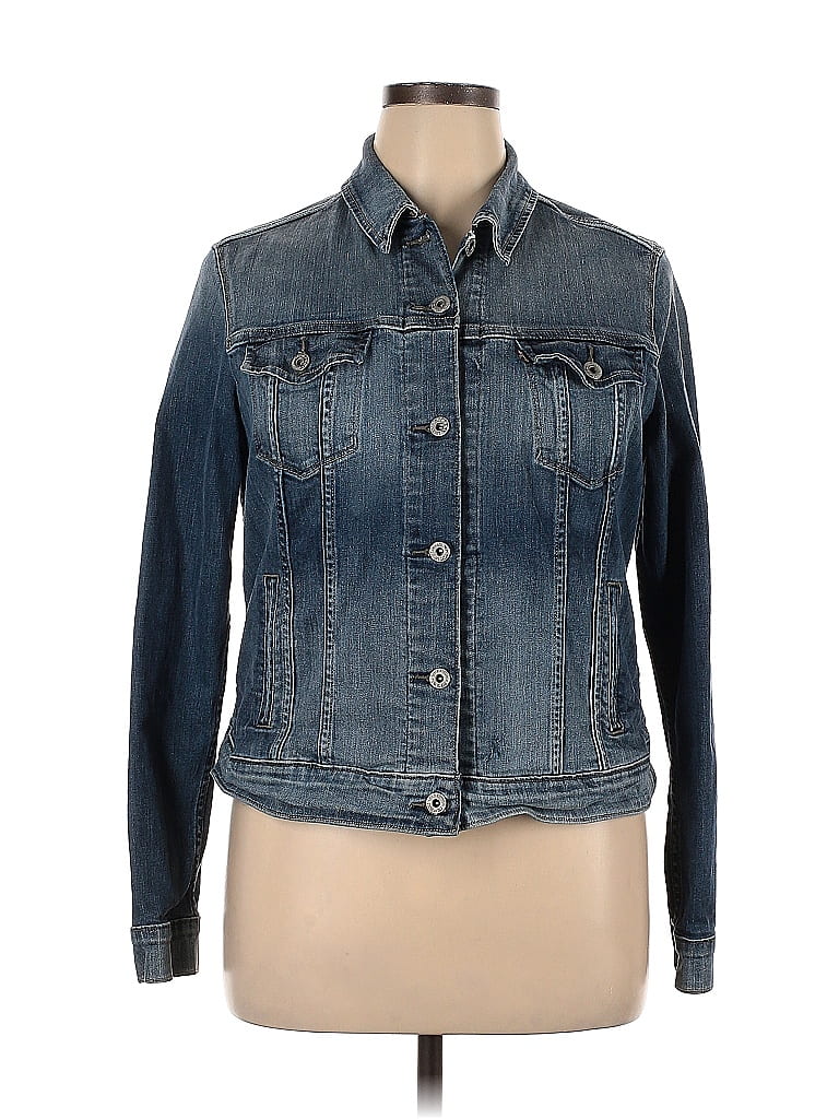 Levis Solid Blue Denim Jacket Size Xl 57 Off Thredup