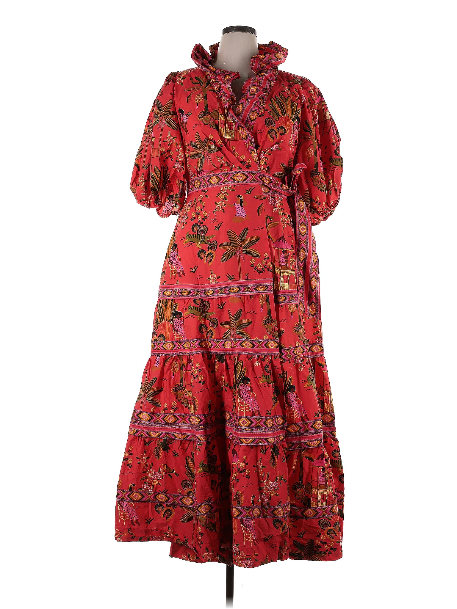FARM Rio Floral Red Casual Dress Size XL - 38% off | thredUP