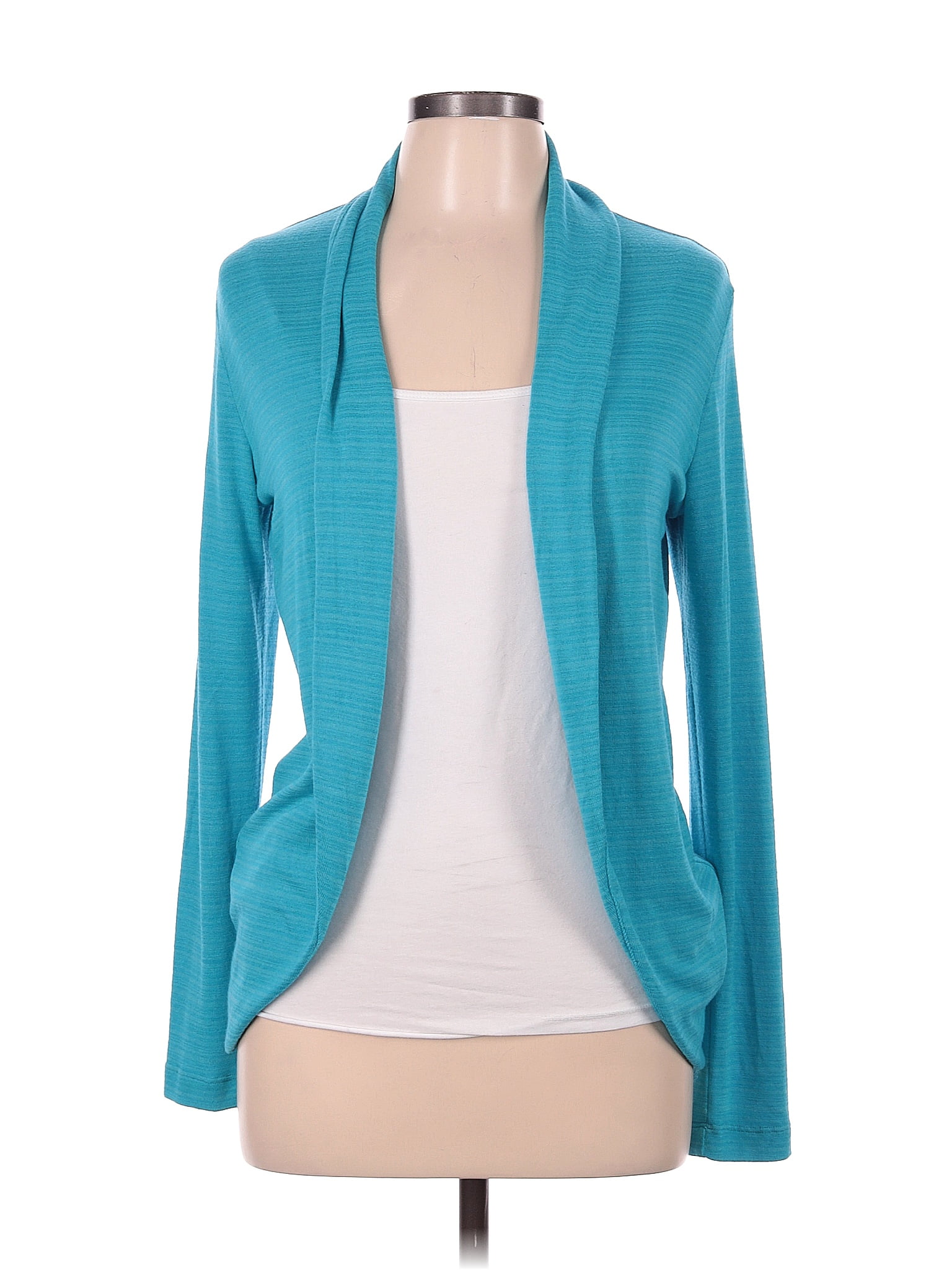 Laila Jayde Color Block Solid Blue Teal Cardigan Size M - 77% off | thredUP
