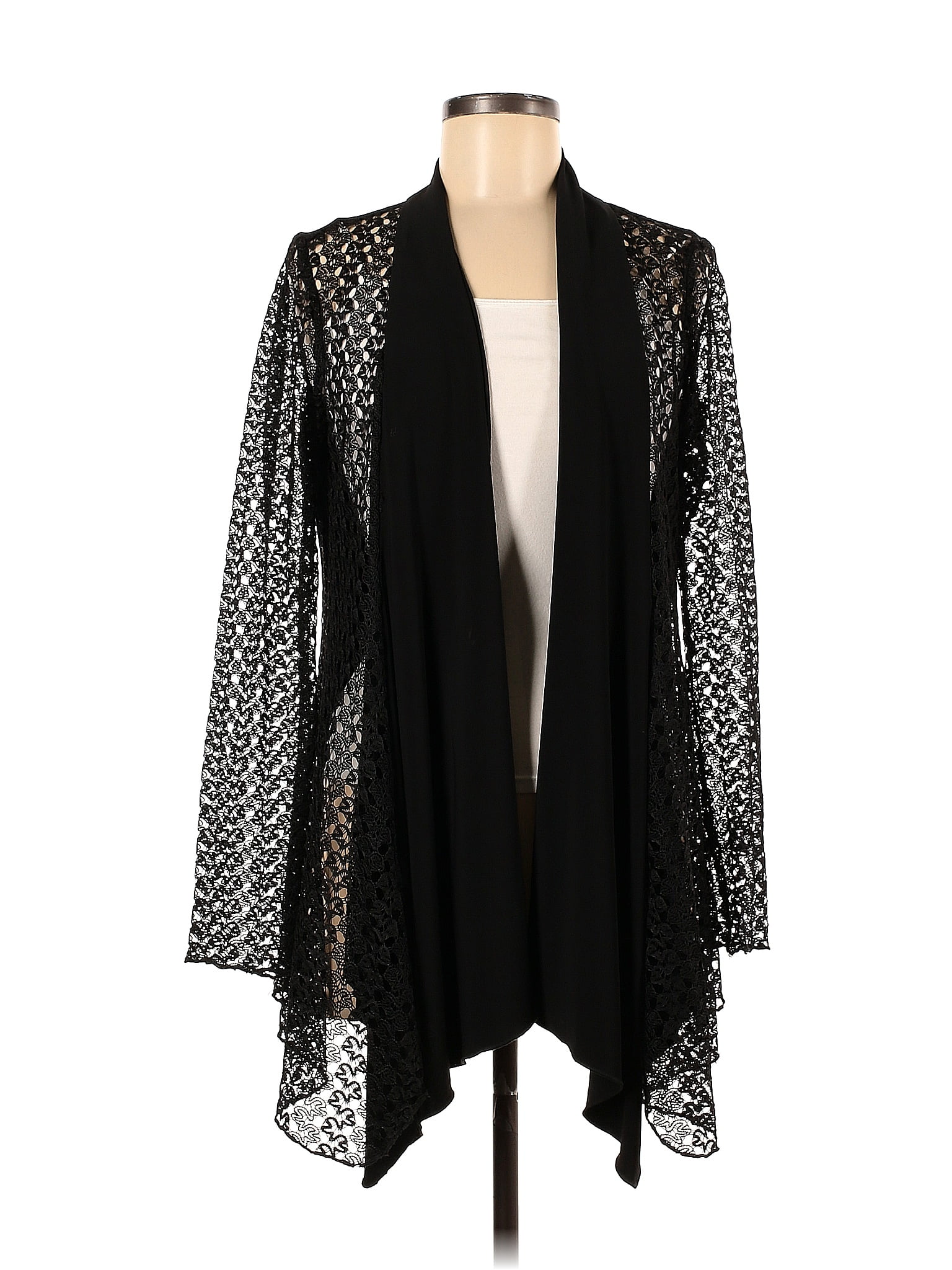 modes crystal FASHIONS Solid Black Kimono Size S - 66% off | thredUP