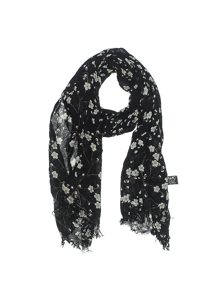 ONAM 100% Rayon Floral Black Scarf One Size - 68% off | thredUP