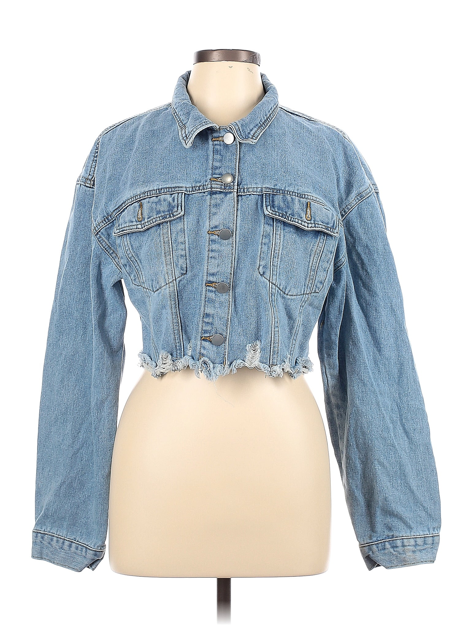 Shein Blue Denim Jacket Size L - 50% off | thredUP