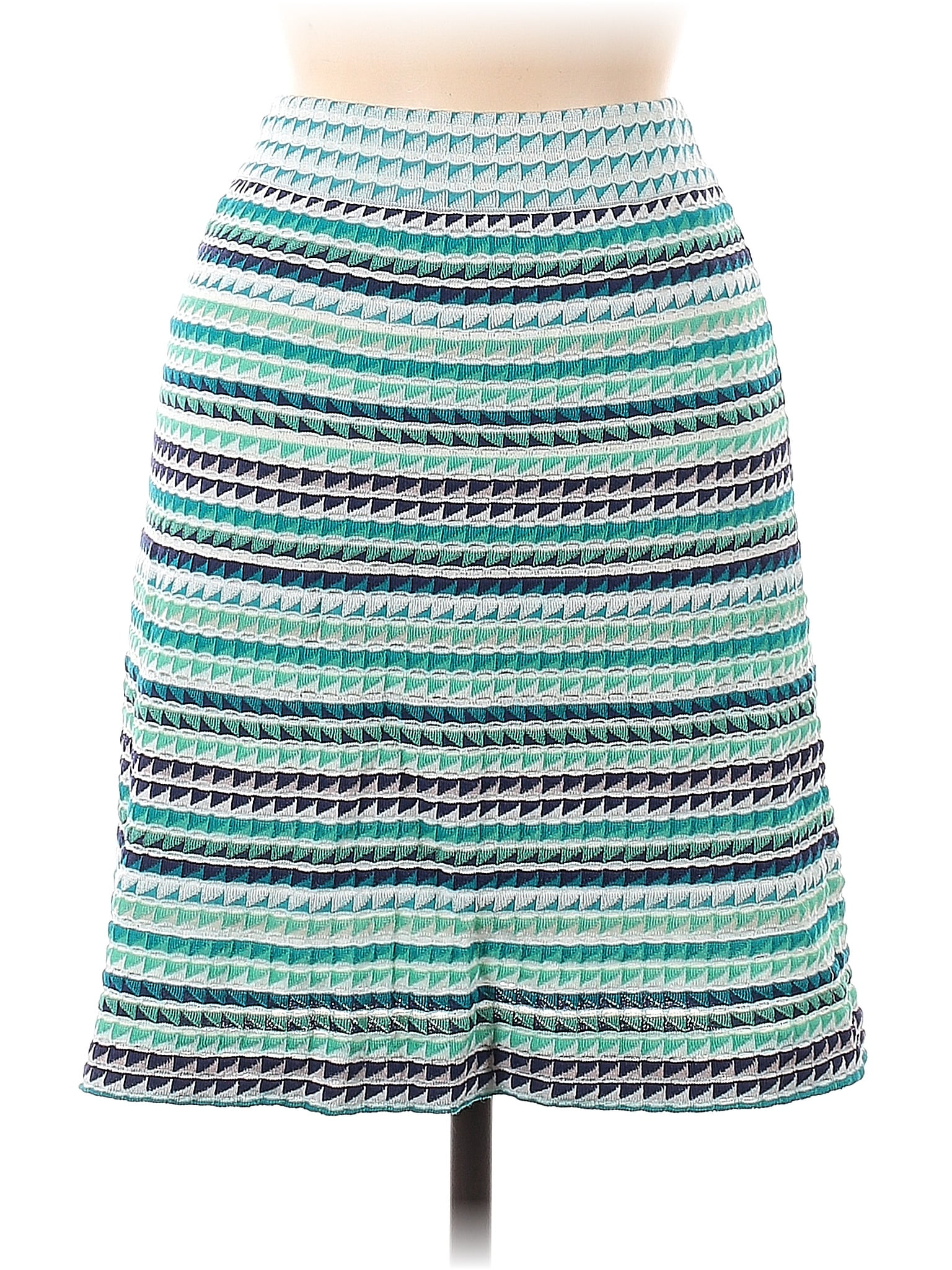 M Missoni Stripes Multi Color Teal Casual Skirt Size 40 Eu 86 Off