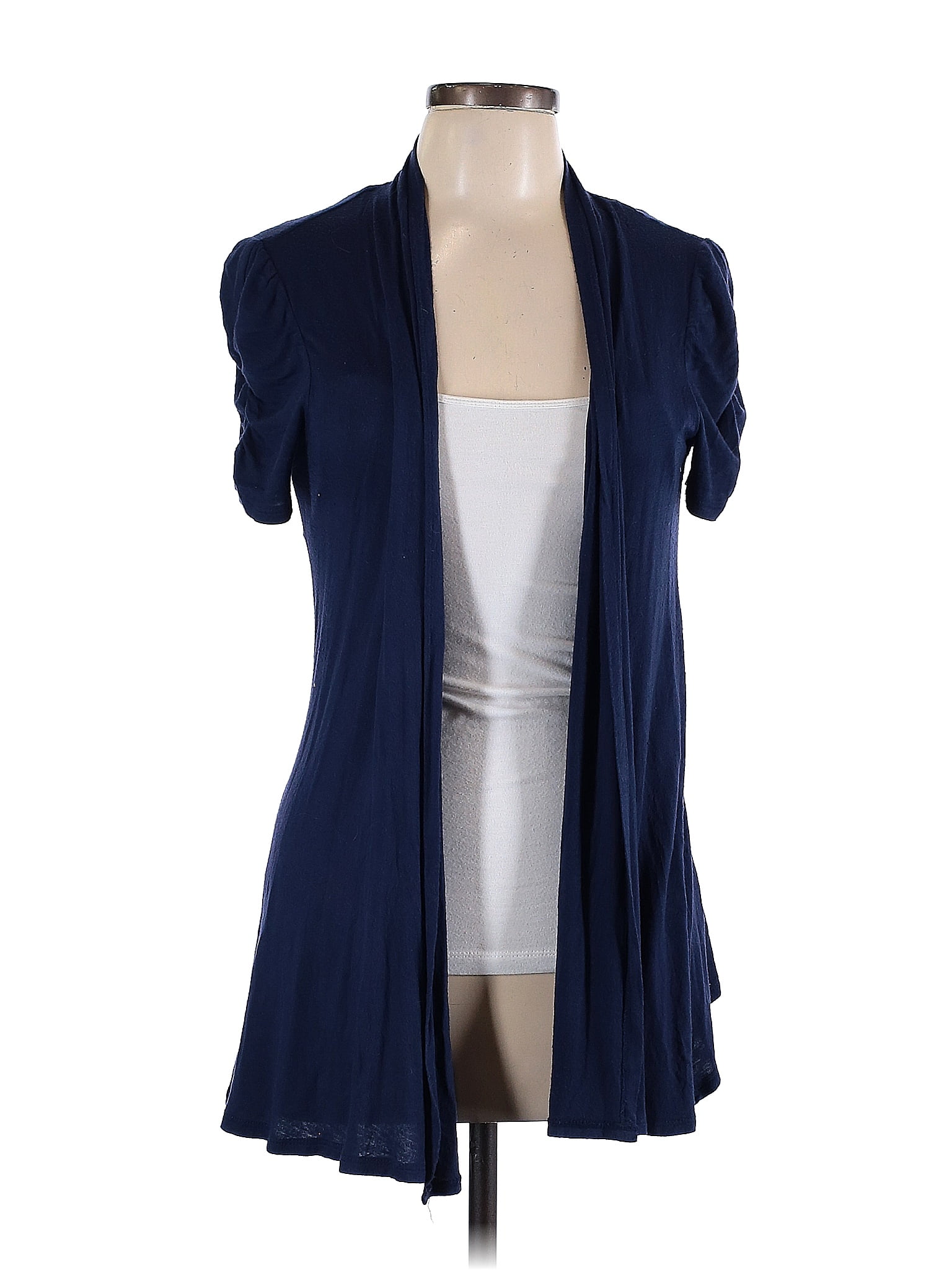 Always Indigo Color Block Solid Navy Blue Cardigan Size L - 60% off ...