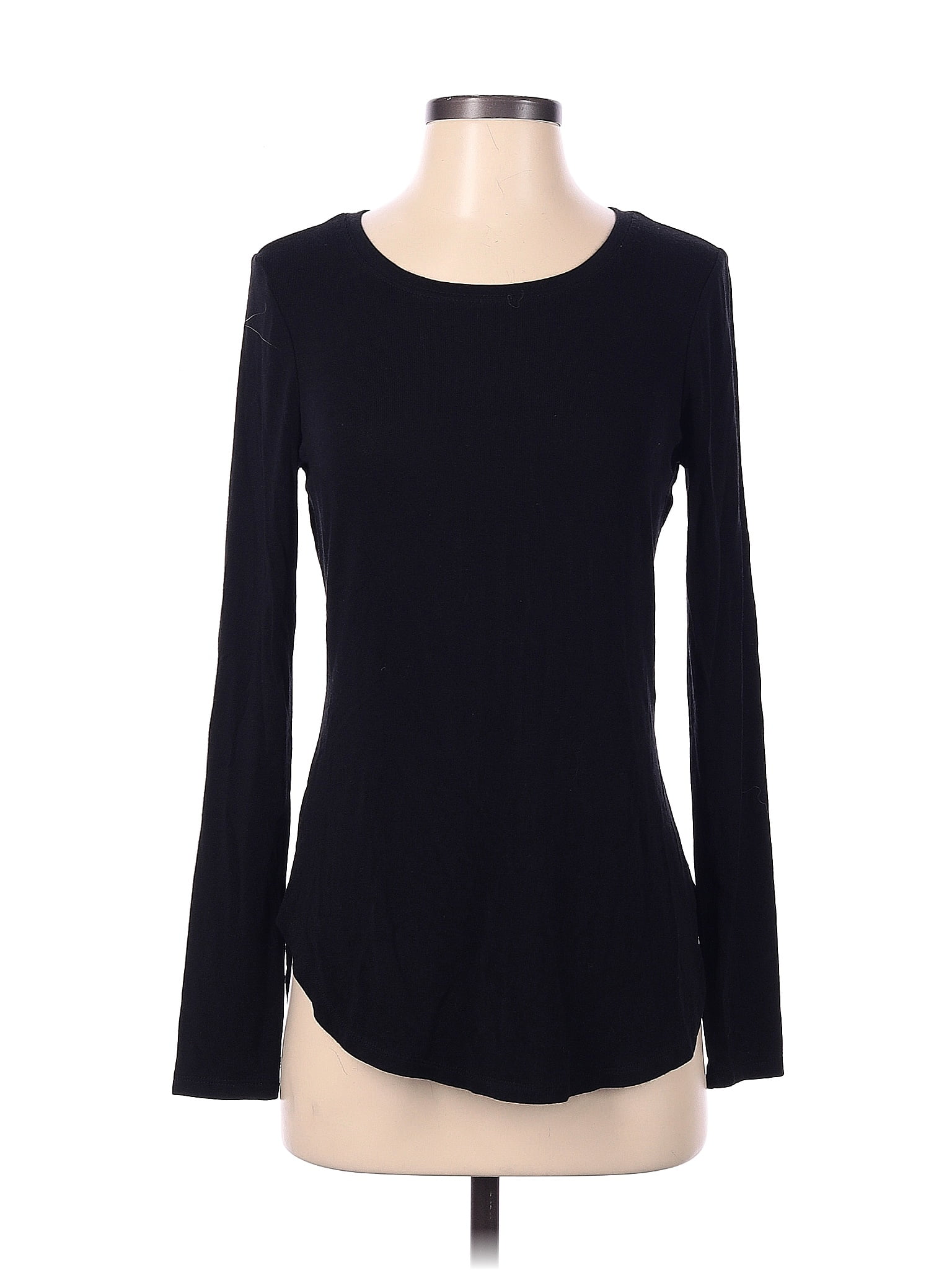 Ann Taylor Color Block Polka Dots Black Long Sleeve T Shirt Size S 65