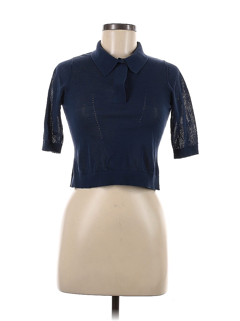 Maryam Nassir Zadeh Color Block Solid Navy Blue Pullover Sweater Size M ...