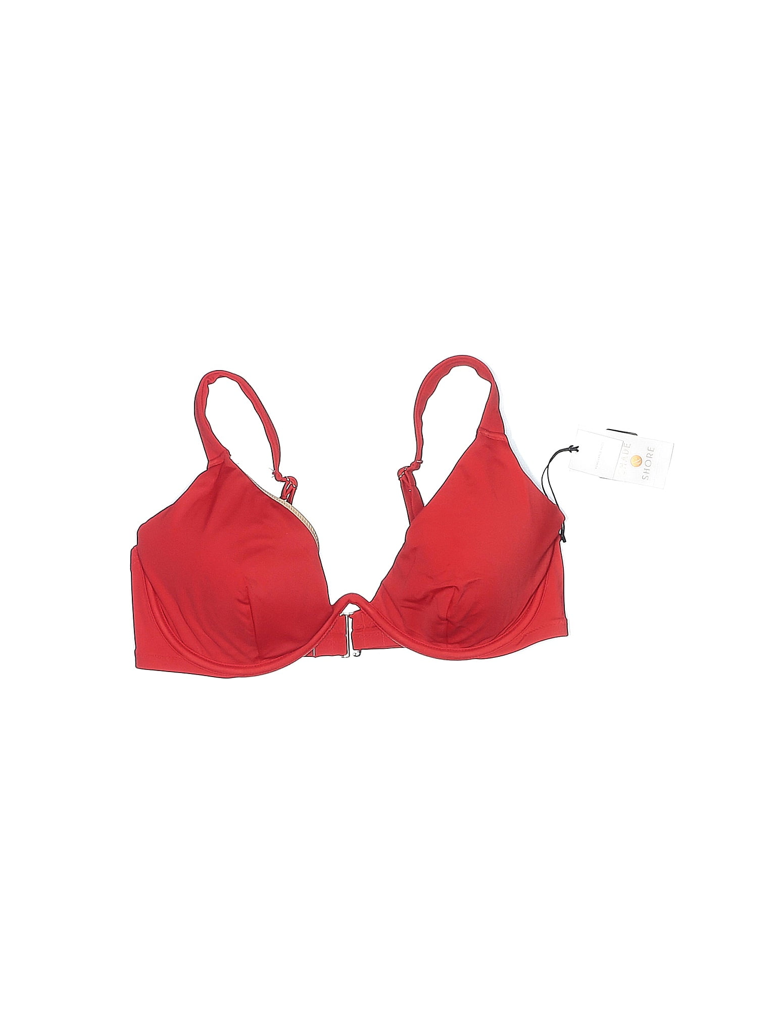 Shade & Shore Solid Red Swimsuit Top Size 36DD - 40% off | thredUP