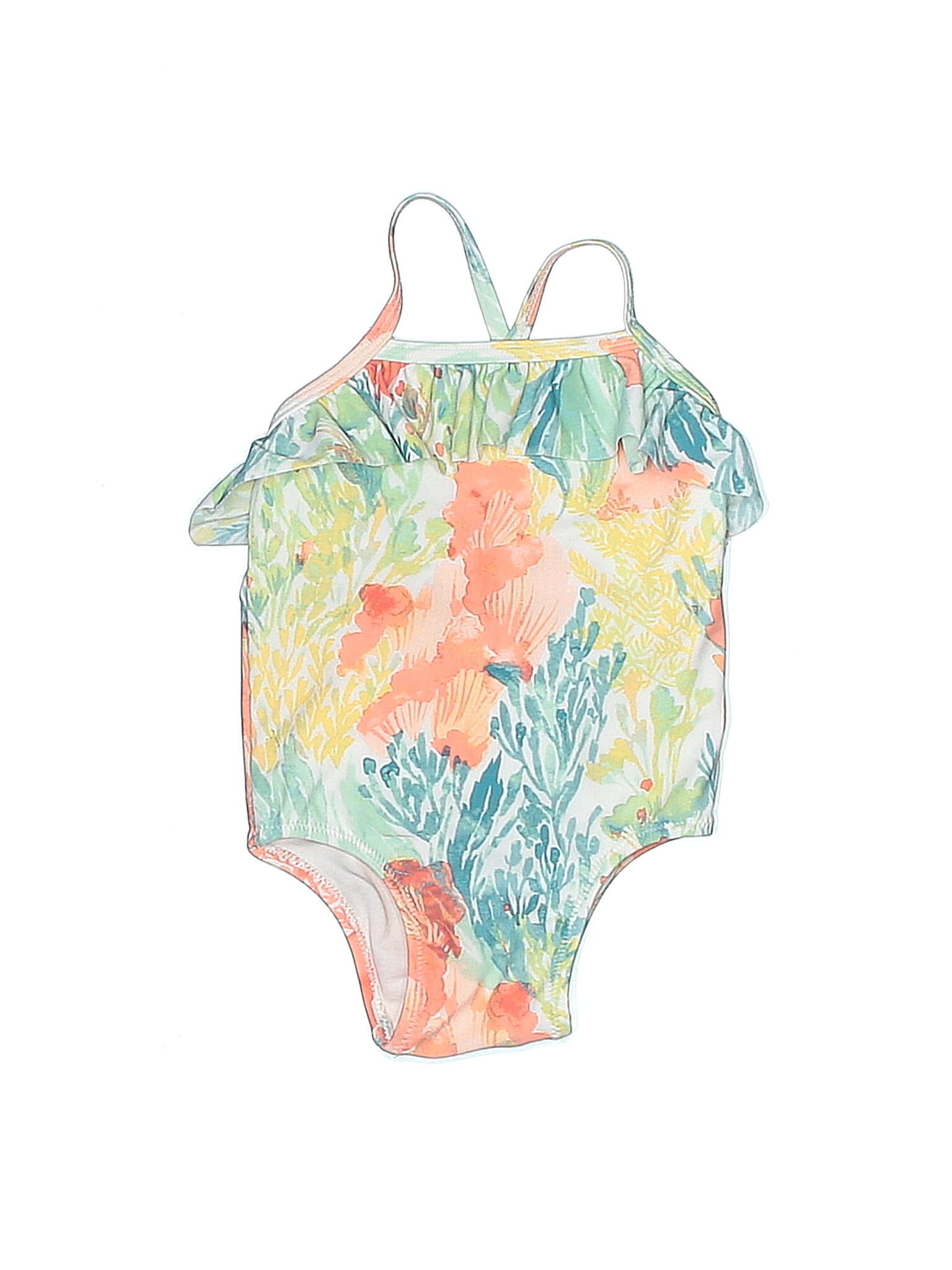 Old Navy Floral Ivory One Piece Swimsuit Size 3 6 Mo 33 Off Thredup