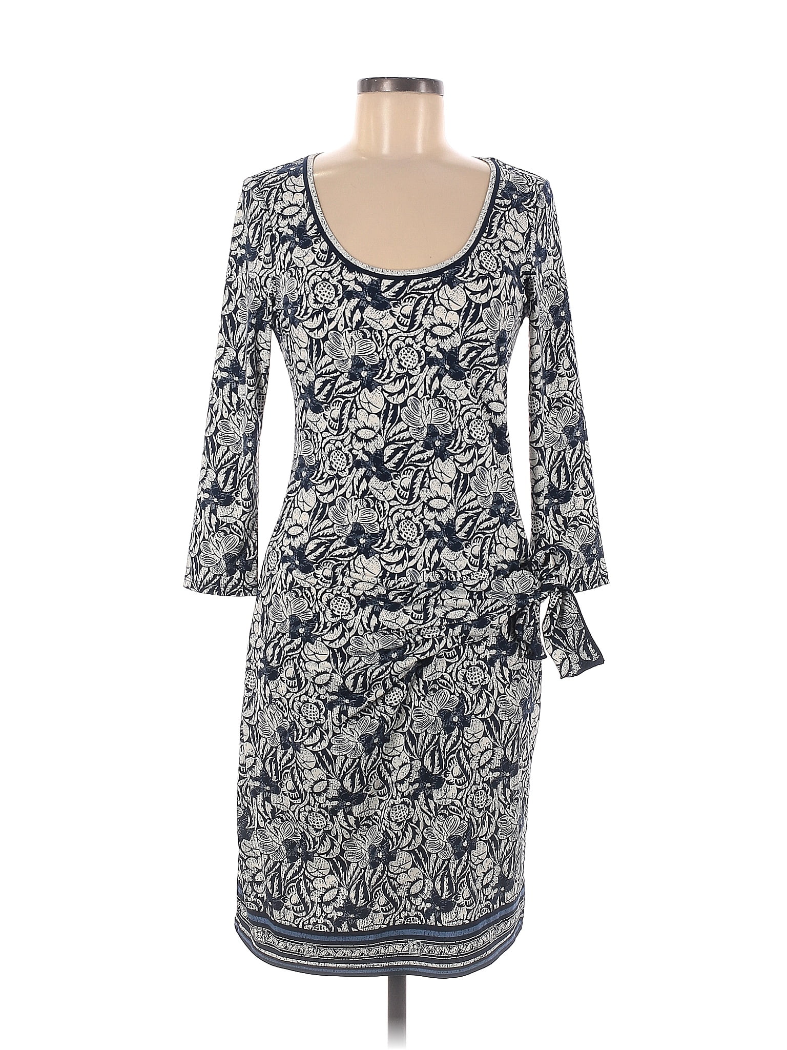 Max Studio Multi Color Gray Casual Dress Size M - 73% off | thredUP
