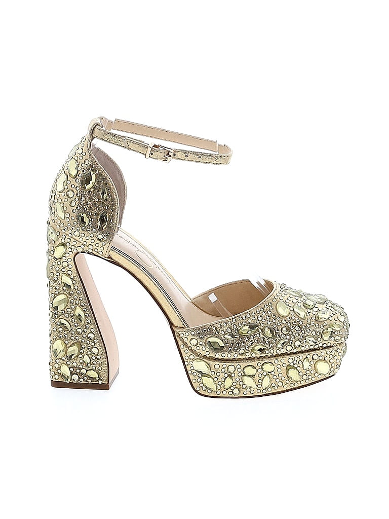 Jessica Simpson Metallic Gold Heels Size 6 1/2 - 71% off | thredUP