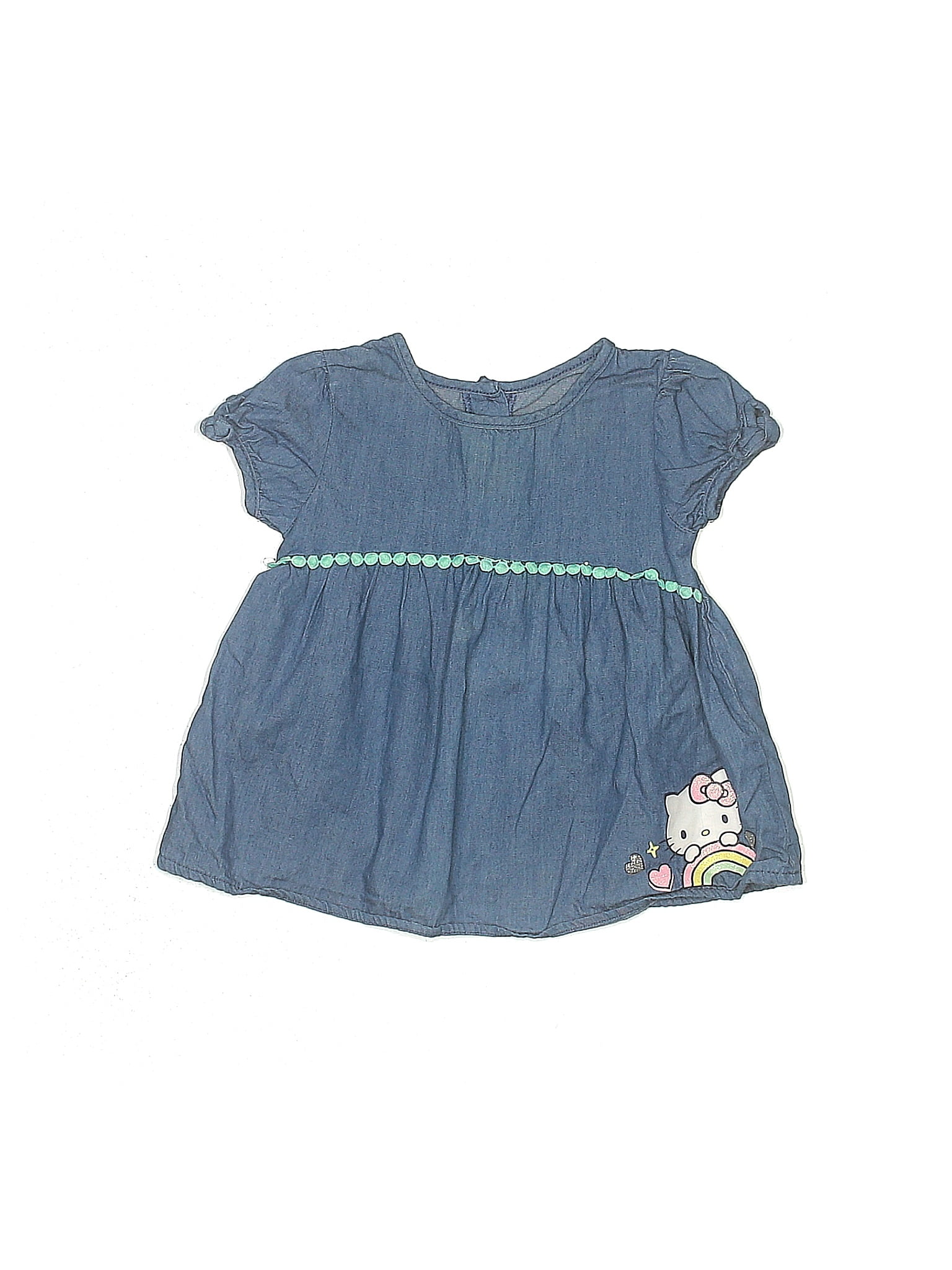 Hello Kitty 100% Cotton Solid Blue Dress Size 6-9 mo - 59% off | thredUP
