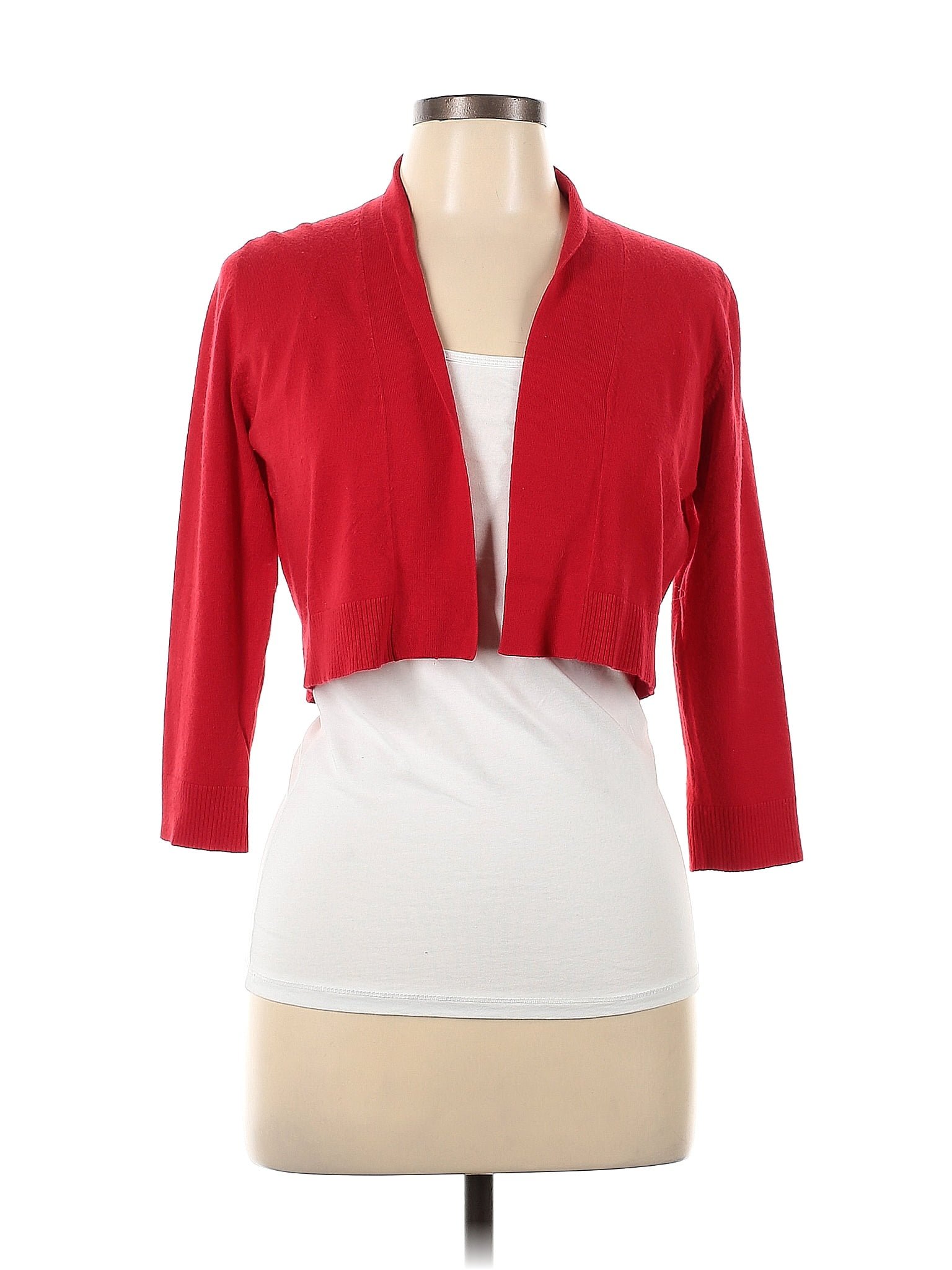 Assorted Brands Color Block Solid Red Cardigan Size L 60 Off Thredup