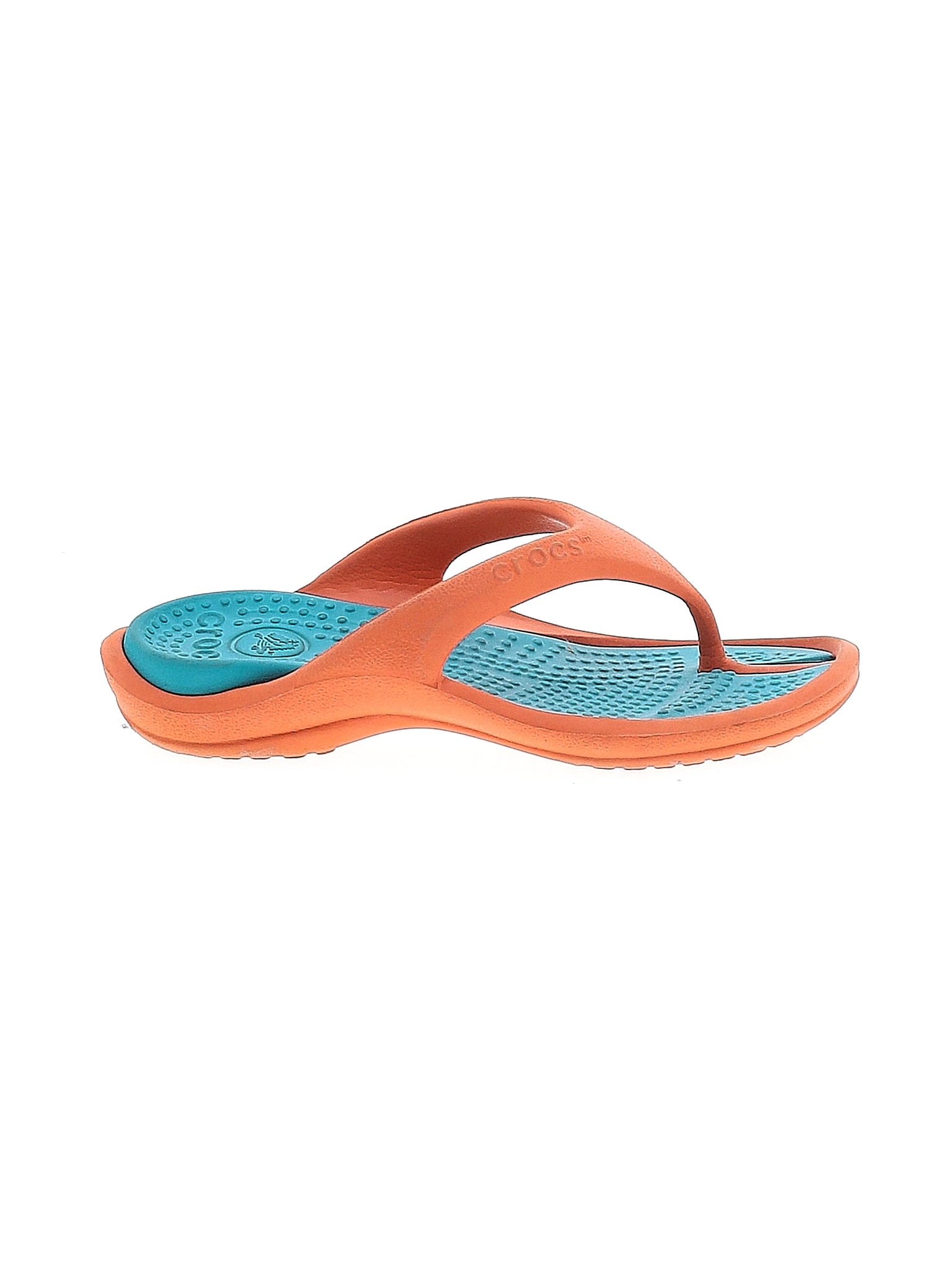 Crocs Solid Orange Sandals Size 3 - 41% off | thredUP