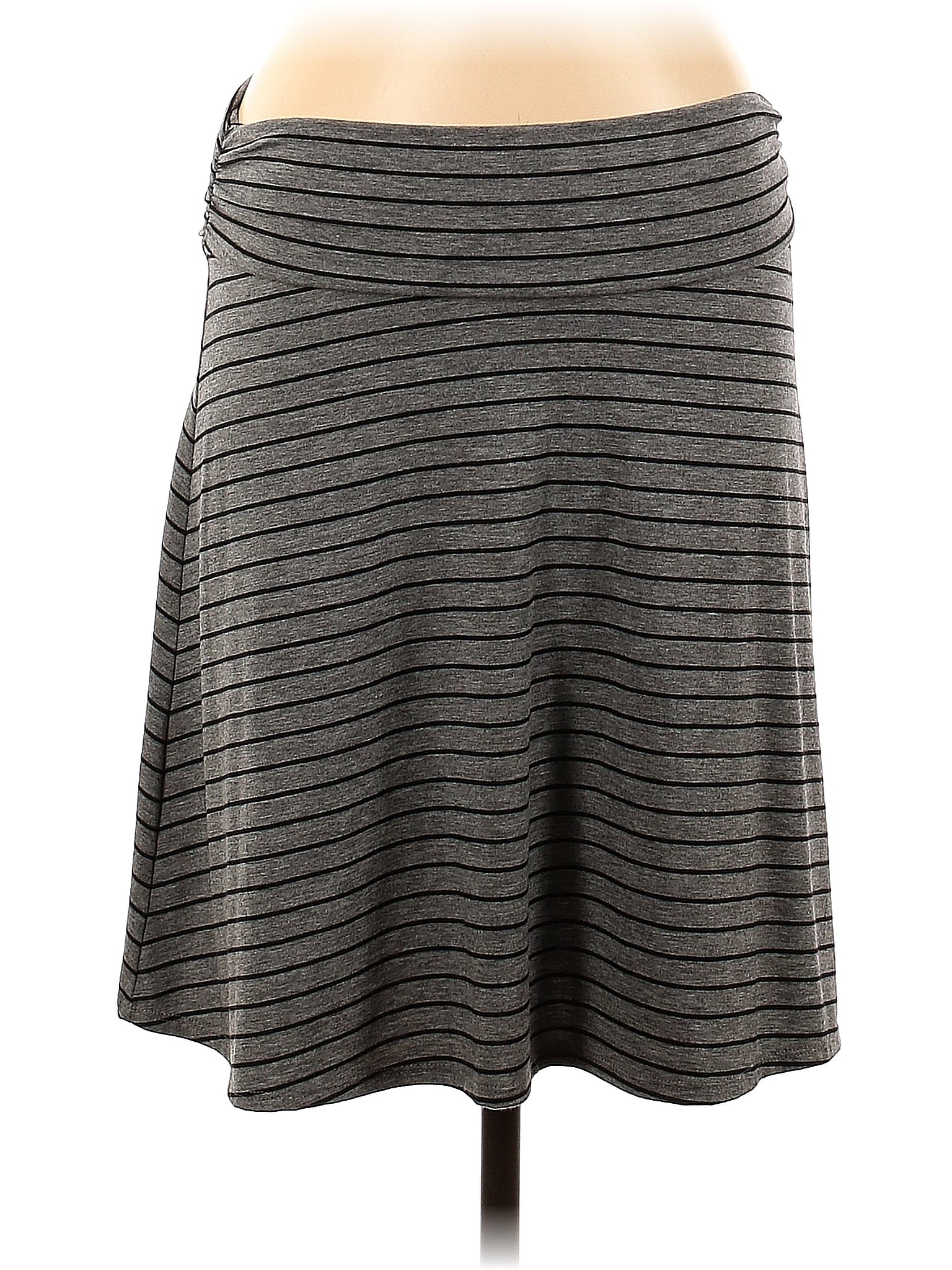 Merona Stripes Gray Casual Skirt Size M - 55% off | thredUP