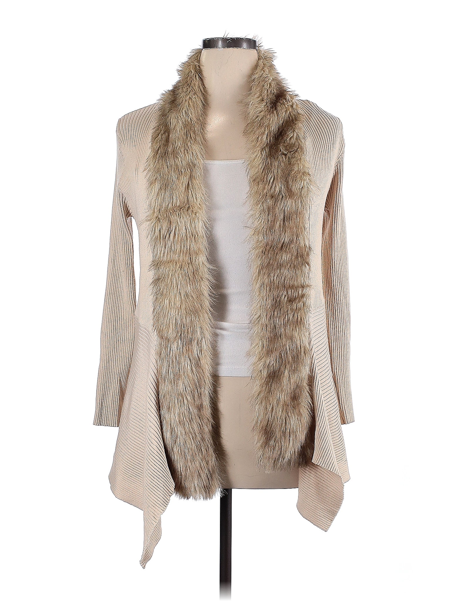 Signature Studio Solid Tan Faux Fur Jacket Size 1X (Plus) - 61% off ...