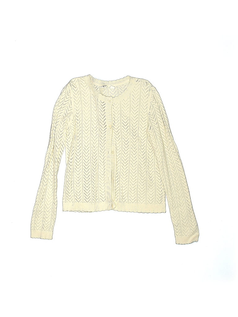 Gap Kids Solid Ivory Cardigan Size M (Kids) - 65% off | thredUP