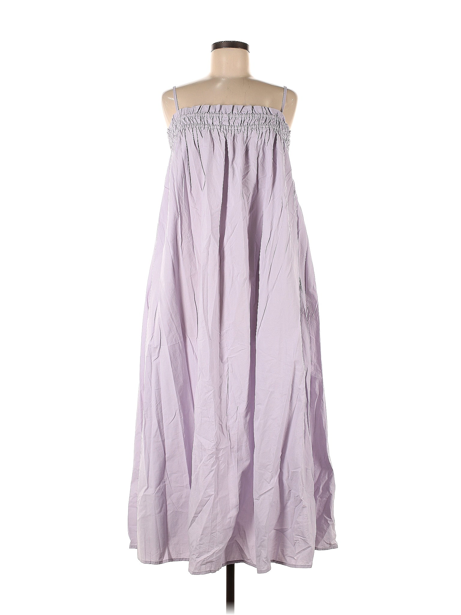 Madewell 100 Cotton Solid Lavender Purple Casual Dress Size M 72