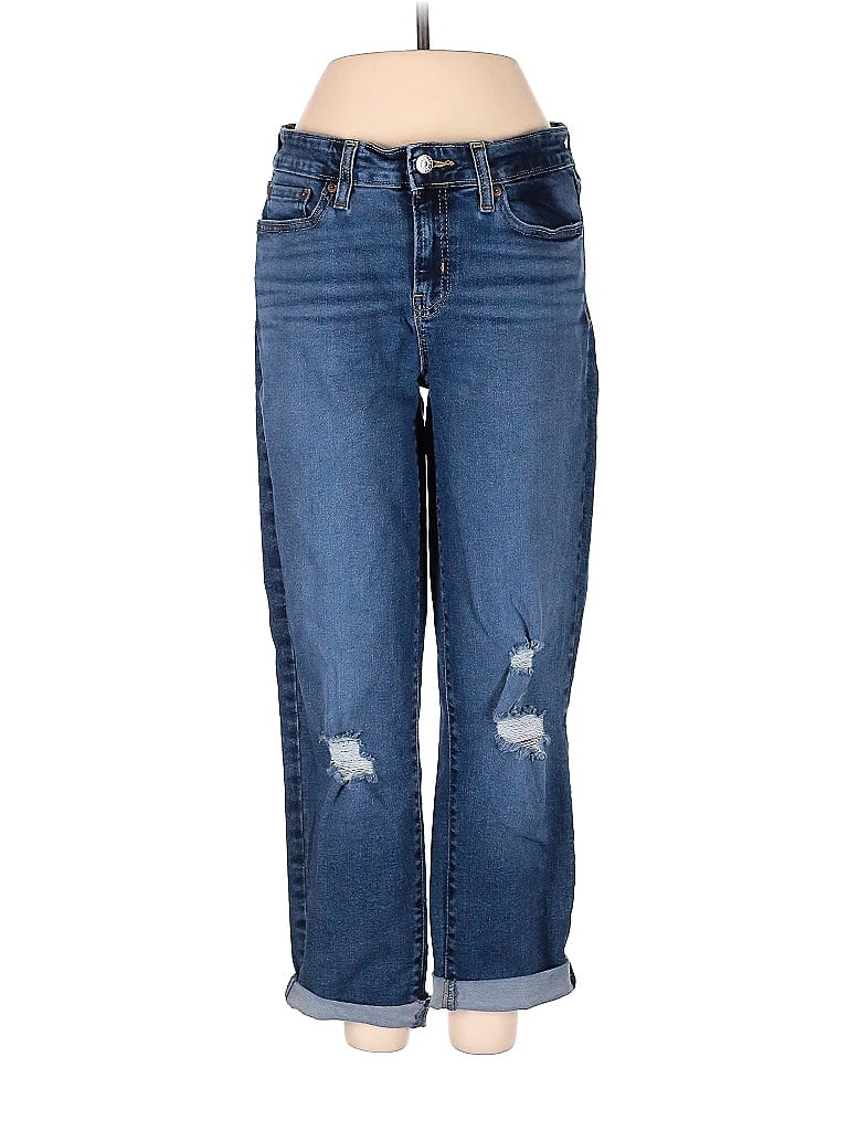 Denizen from Levi's Solid Blue Jeans Size 4 - 43% off | thredUP