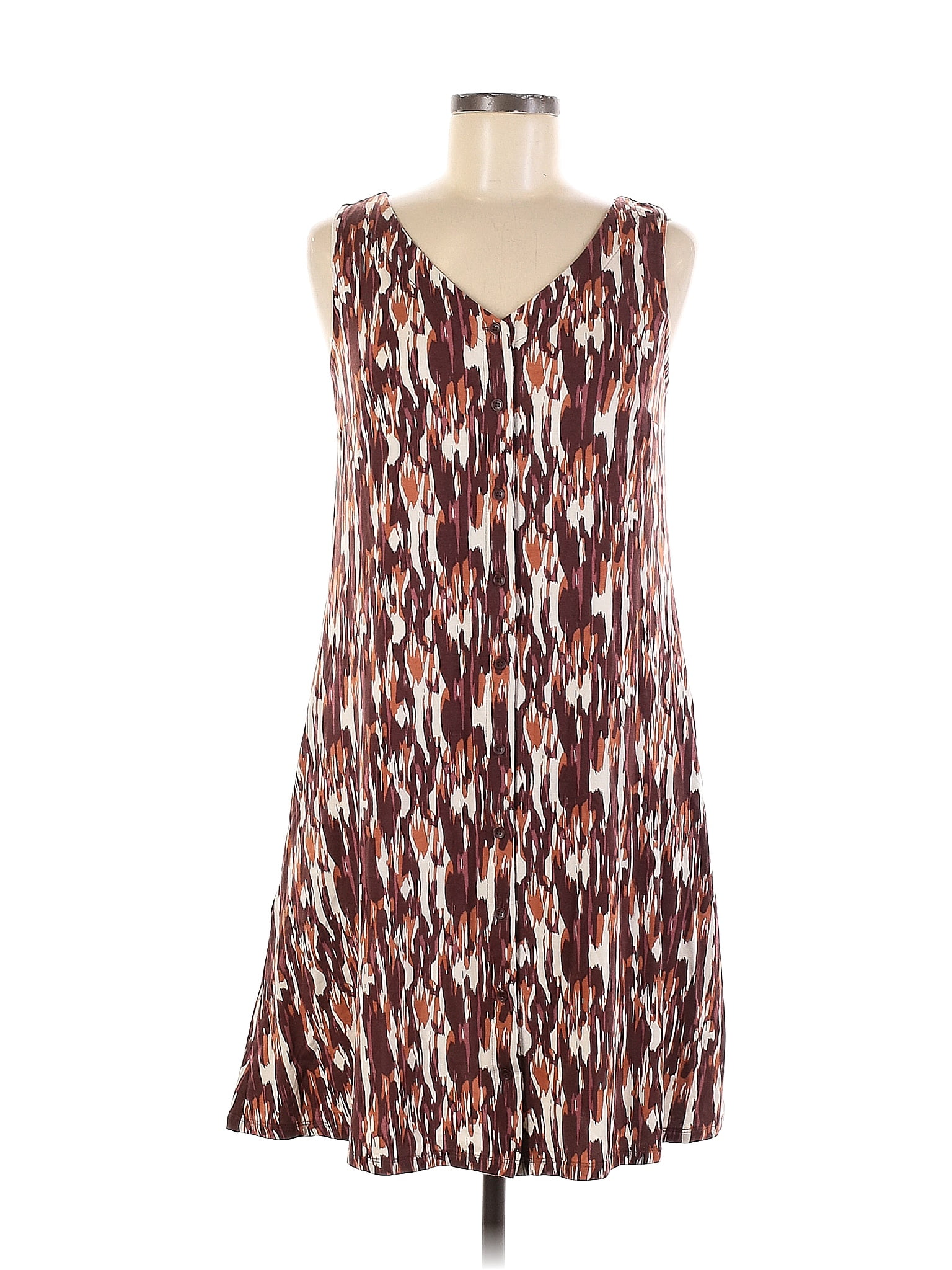 Garnet Hill Multi Color Burgundy Casual Dress Size S 76 Off Thredup