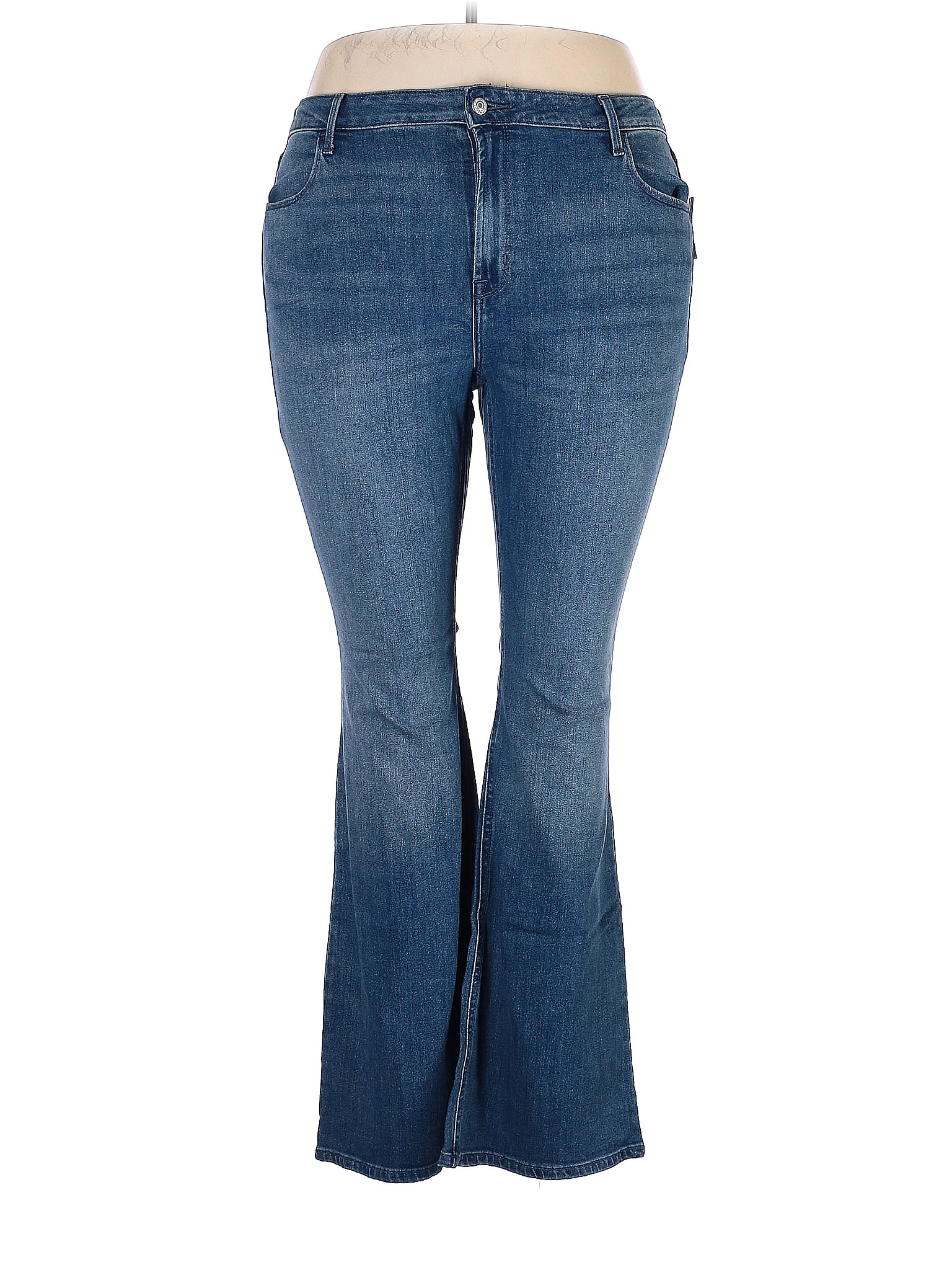 Old Navy Solid Blue Jeans Size 18 (Plus) - 34% off | thredUP