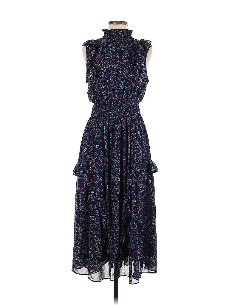Lulus 100 Polyester Floral Blue Casual Dress Size M 56 Off Thredup