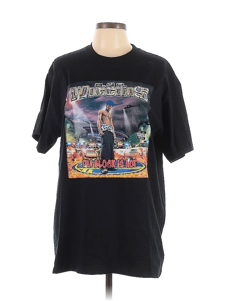 Assorted Brands Graphic Black Short Sleeve T-Shirt Size L - 48% off ...