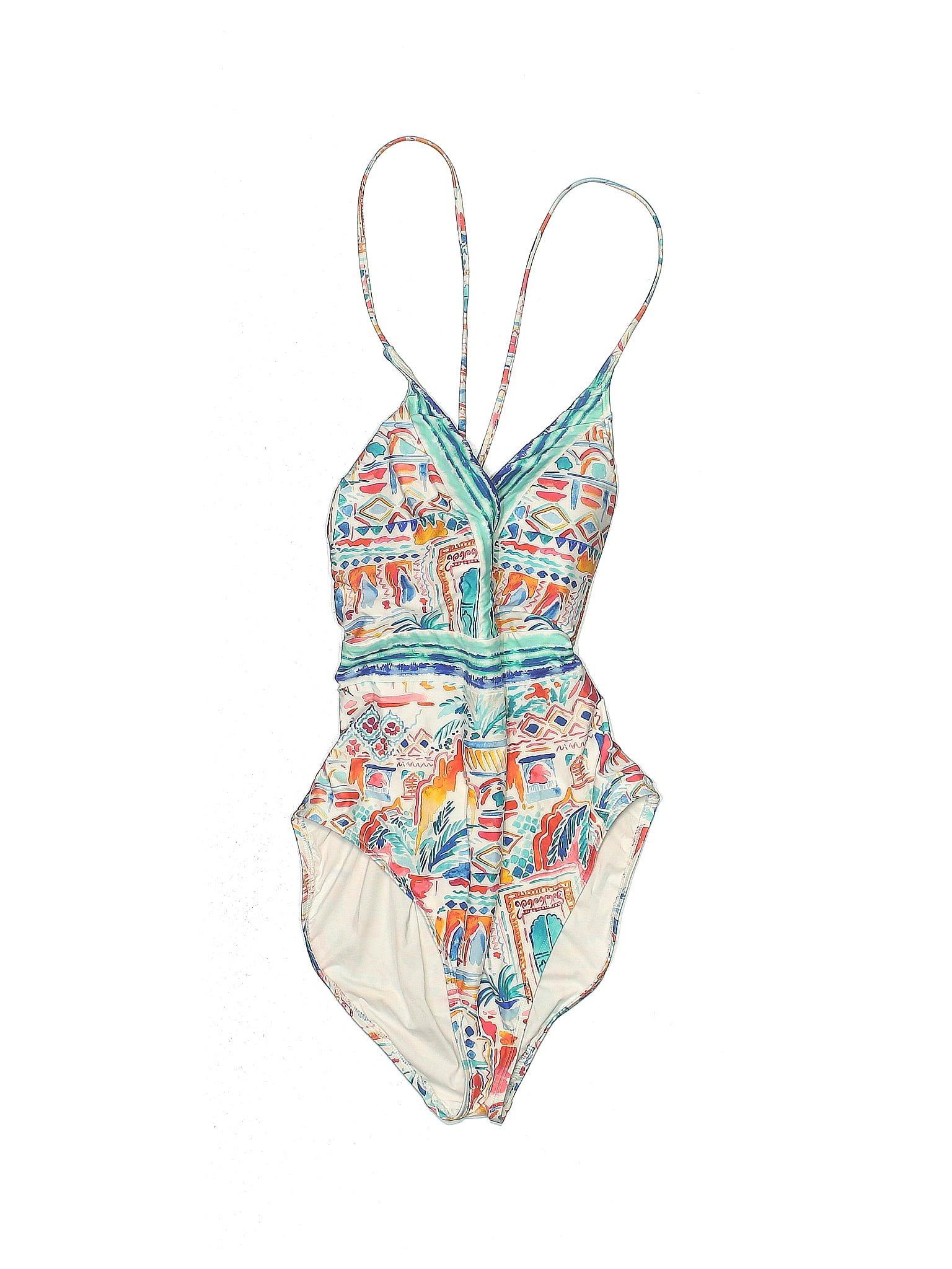 La Blanca Multi Color Ivory One Piece Swimsuit Size 16 50 Off Thredup