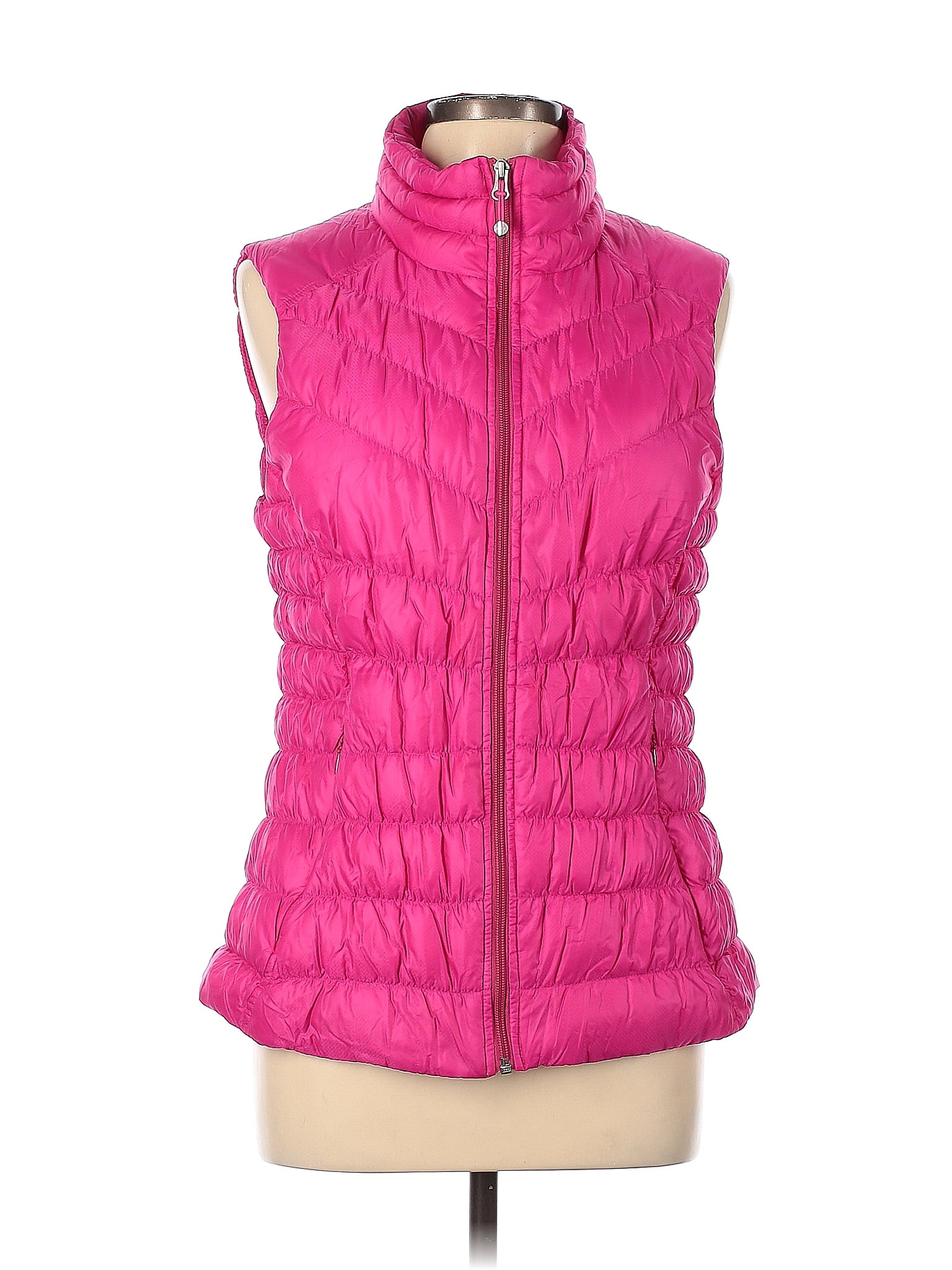 Athleta Solid Pink Vest Size L - 57% off | thredUP