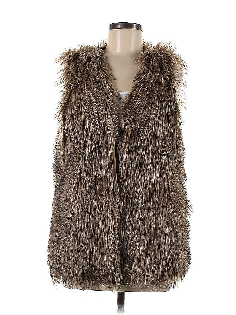 Dynamite Brown Faux Fur Jacket Size Med - Lg - 50% off | thredUP
