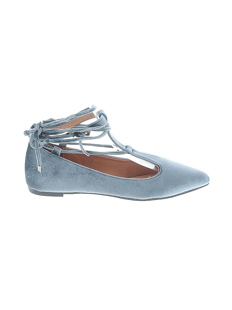 Yoki Blue Gray Flats Size 7 - 54% off | ThredUp