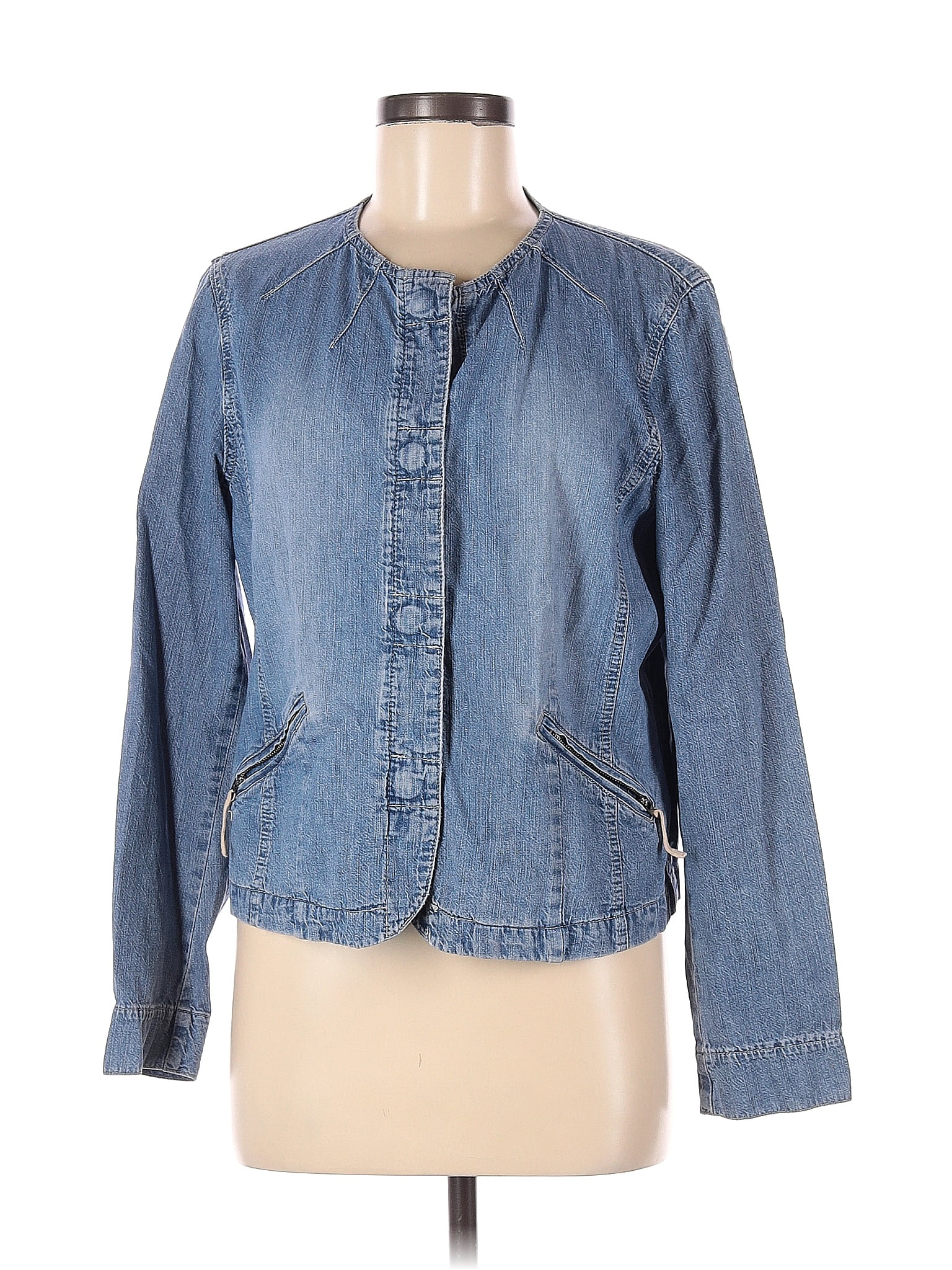 So Blue Sigrid Olsen 100% Cotton Blue Denim Jacket Size 12 - 52% off ...