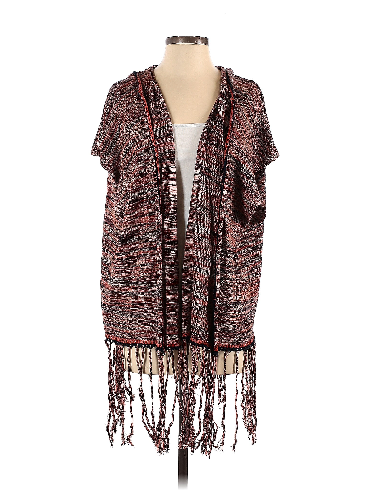 Umgee Marled Multi Color Burgundy Cardigan Size Sm Med 70 Off