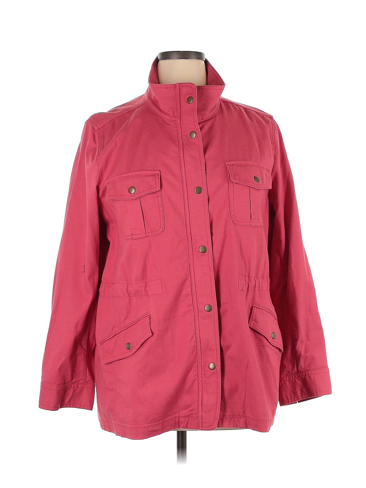 Talbots Solid Pink Red Jacket Size 1X (Plus) - 67% off | thredUP