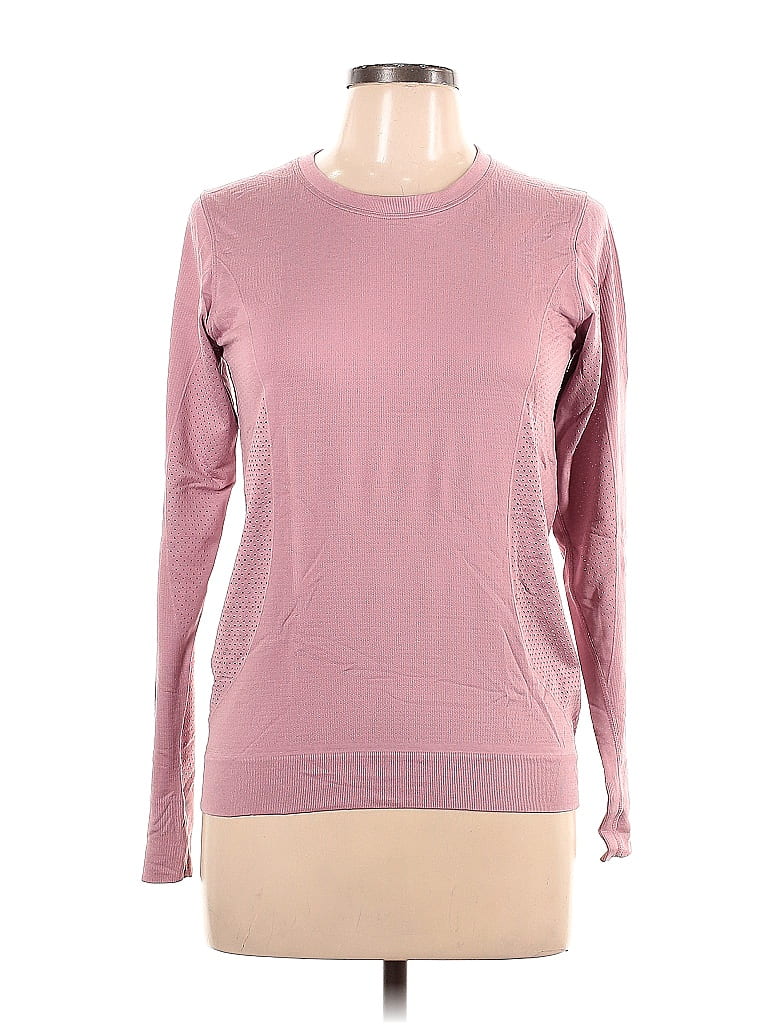 Lululemon Athletica Color Block Solid Pink Active T-Shirt Size 10 - 41% ...