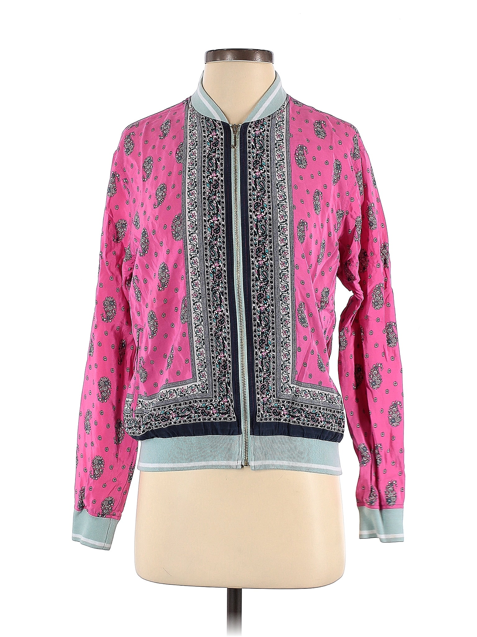 Juicy Couture 100 Silk Color Block Pink Jacket Size S 86 Off Thredup
