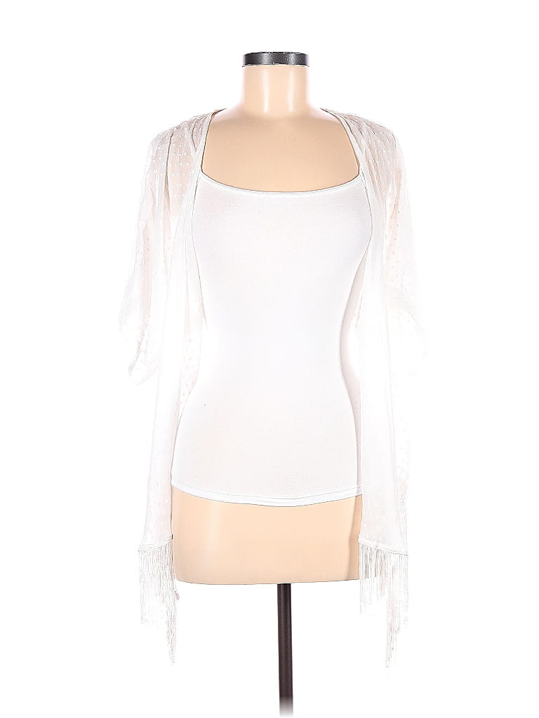 Cejon 100% Polyester Solid White Kimono One Size - 60% off | ThredUp